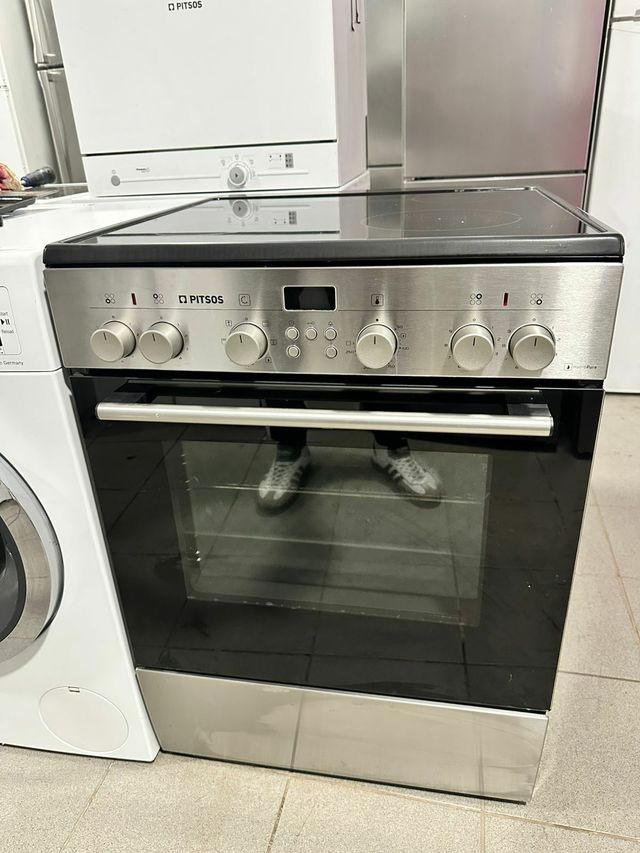 ΚΟΥΖΊΝΑ Pitsos, Inox χρώμα, Κεραμική εστία Αενεργειακή κλάση ...