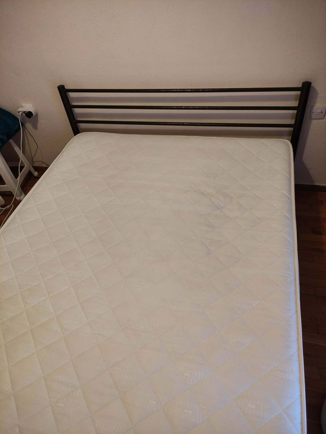 ΚΡΕΒΑΤΙ διπλό μεταλλικό με στρώμα 2. 00 1. 55, τιμή 100€